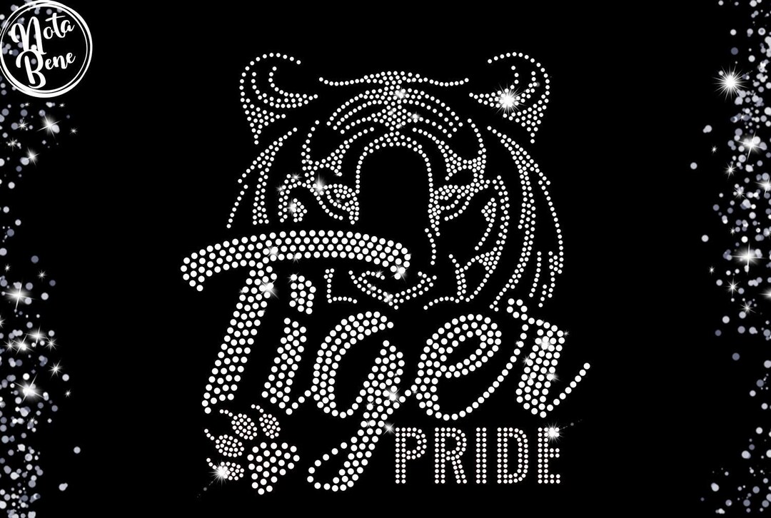 Tiger Pride Rhinestone Template SVG, Tigers Hotfix Rhinestones Svg ...