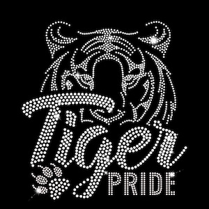 Tiger Pride Rhinestone Template SVG, Tigers Hotfix Rhinestones Svg ...