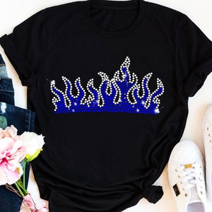 Fire Blaze Rhinestone Template SVG, Flame Bling Design, Cheerleader ...