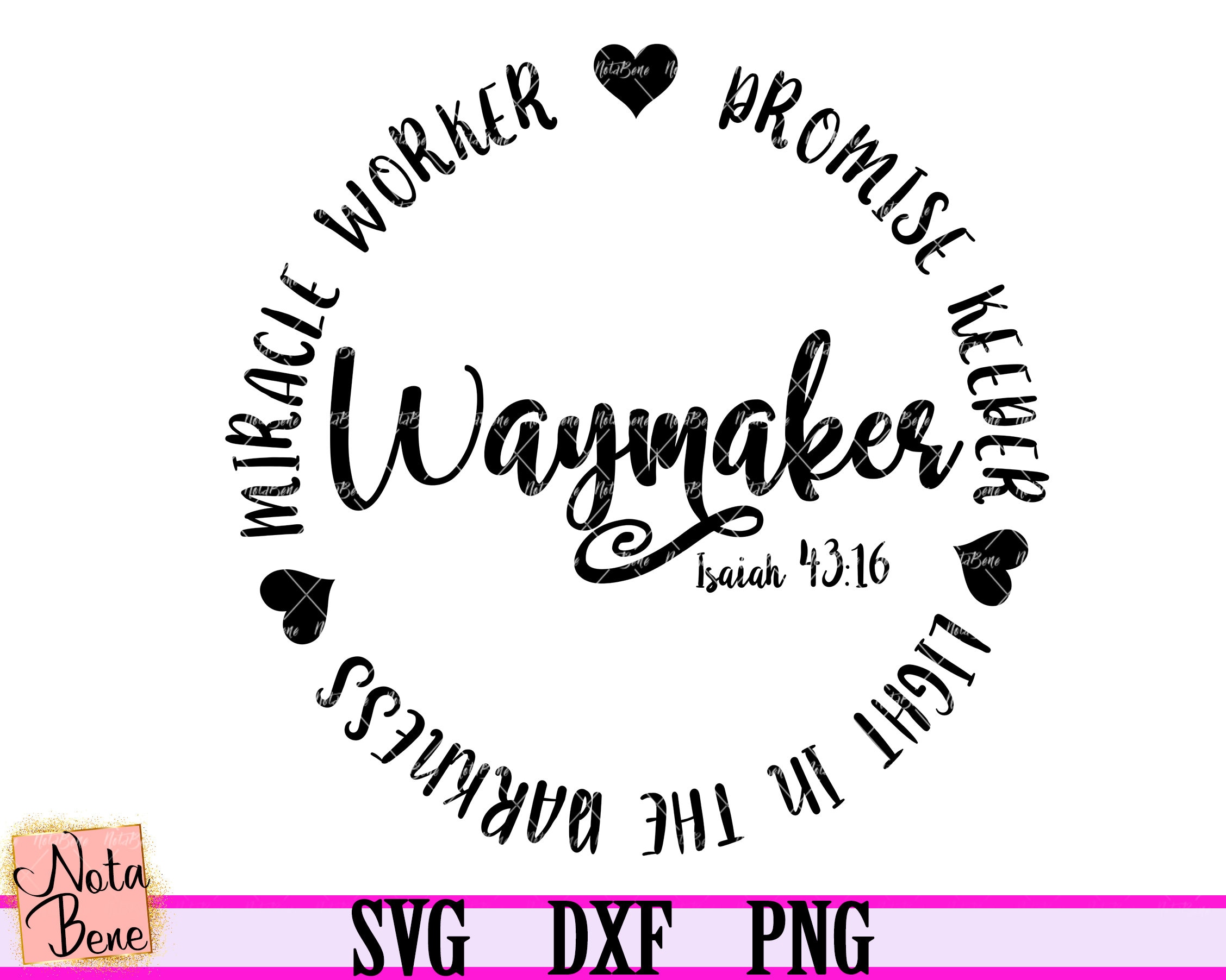 4 SVG Designs Waymaker Svg Miracle Worker SVG Promise Keeper - Etsy