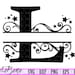 L Split Monogram SVG Split Letter L SVG Divided Initial L Decorative L ...