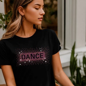 Dance Rhinestone Template SVG, Cheerleader Scattered Spray Effect ...