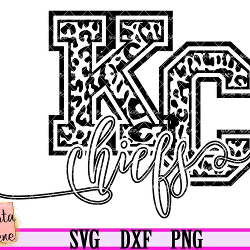 Chiefs SVG Layered Leopard Print Svg Cricut Cut File Sports - Etsy