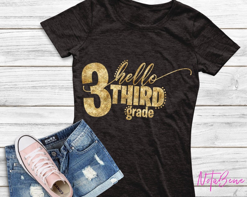 Hello THIRD Grade SVG 3rd Grade Cricut Third Grade Clipart | Etsy