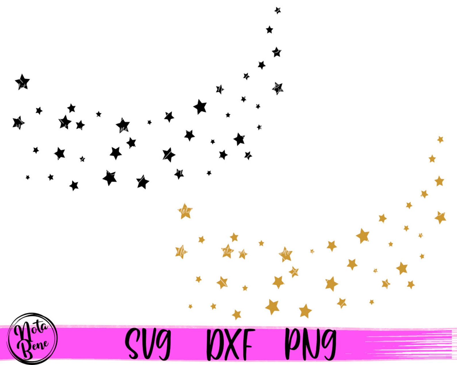 Falling Stars Pattern SVG Night Sky Stars Svg Scattered | Etsy