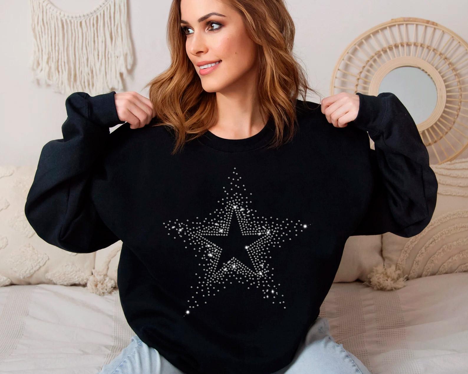 Rhinestones Star Scatter Pattern SVG, Scattered Spray Effect Svg ...