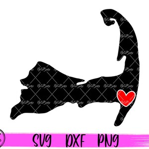 Chatham Cape Cod Heart 2 SVG Massachusetts Beach Ocean Svg Cut Files ...
