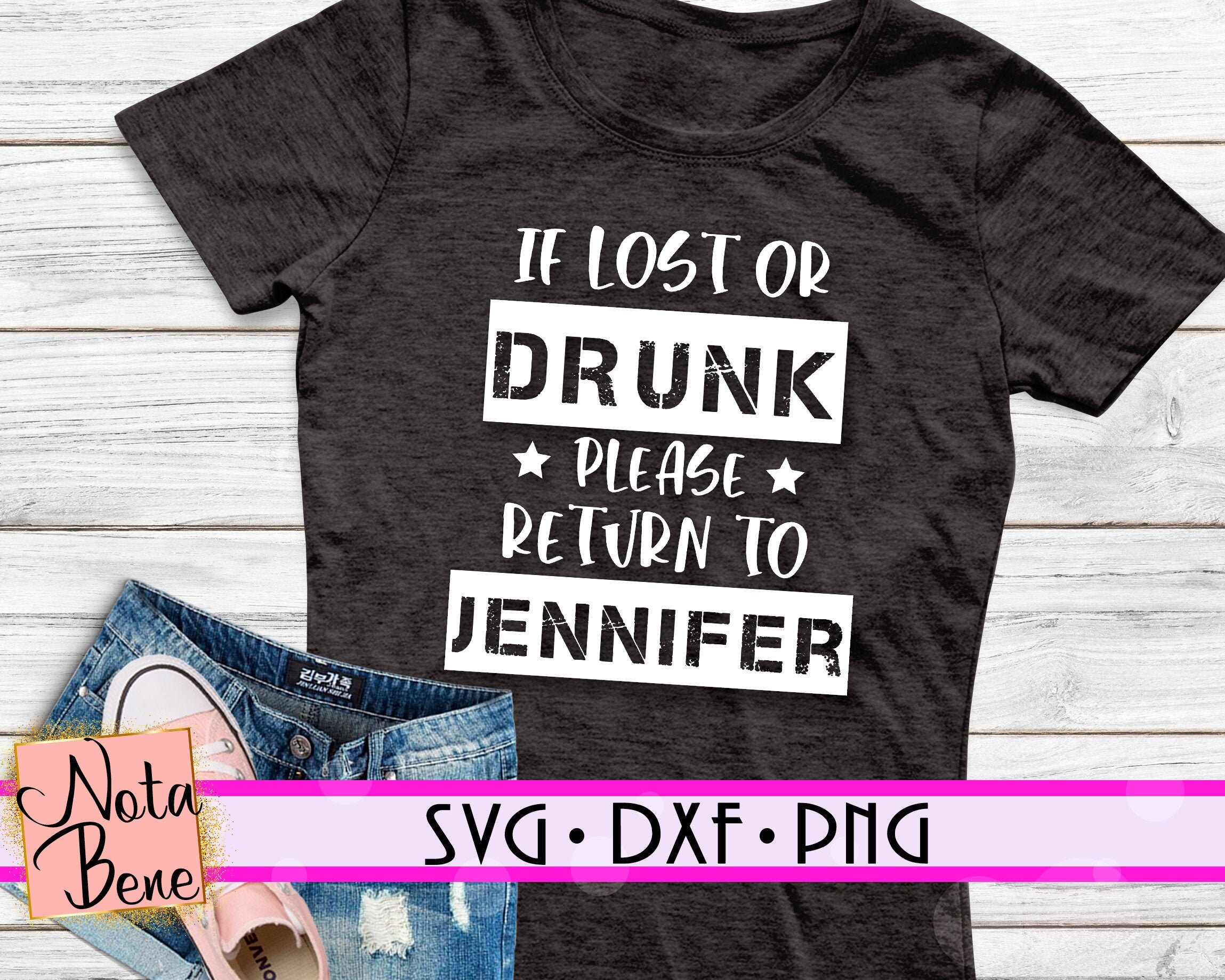 If Lost Or Drunk Please Return To Jennifer SVG Best Friends | Etsy