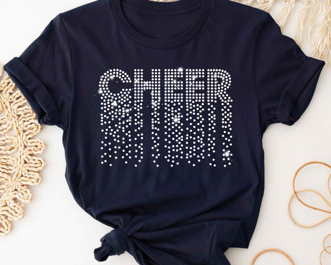CHEER Rhinestone Template SVG Cheer Scatter Svg Cheerleader - Etsy