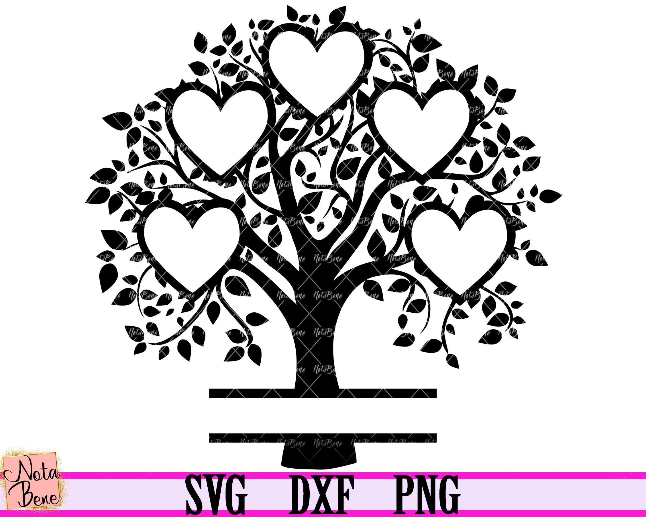 Tree SVG Family Tree Svg Family Svg Tree Monogram Family | Etsy Canada