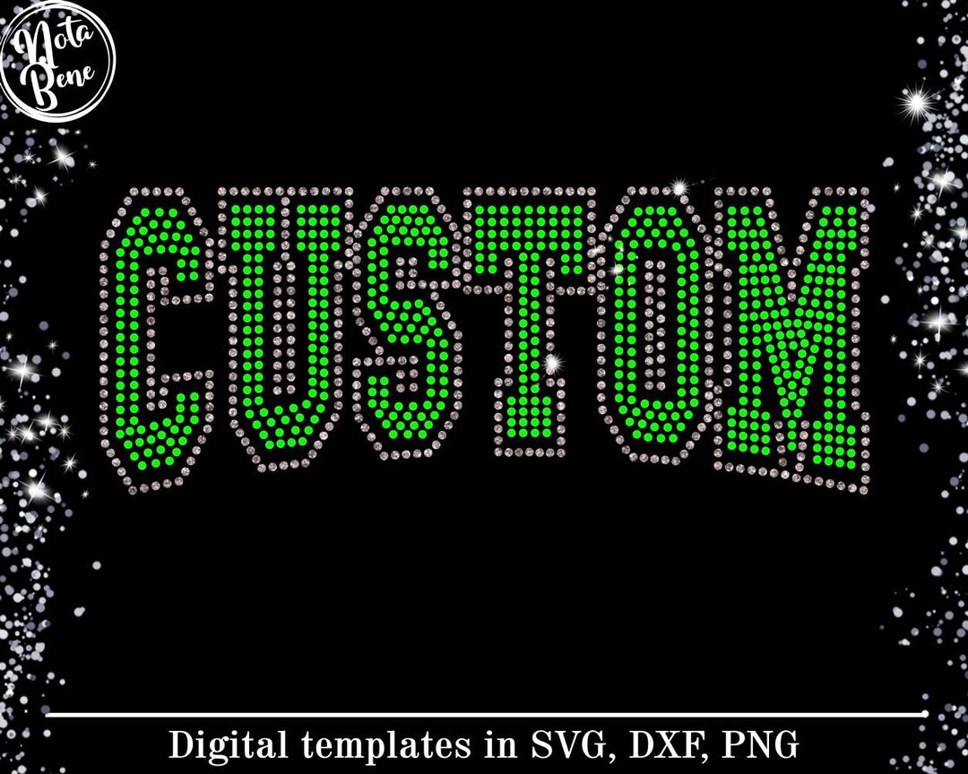 CUSTOM Spangle Template SVG, Spangle Personalized Transfer, Cut File for Cricut, DIGITAL Instant ...