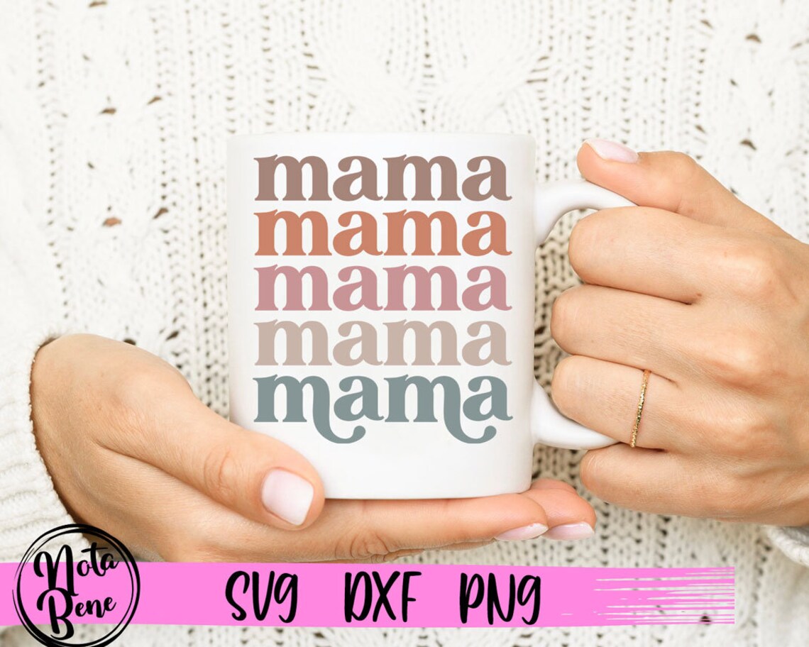 Mama Retro Svg Mama Boho Stacked Svg Retro Vintage Svg Mom - Etsy