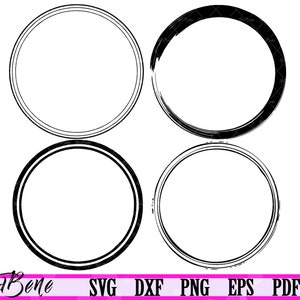 Circle Frame SVG Monogram Frame Wedding Circle Border Svg - Etsy