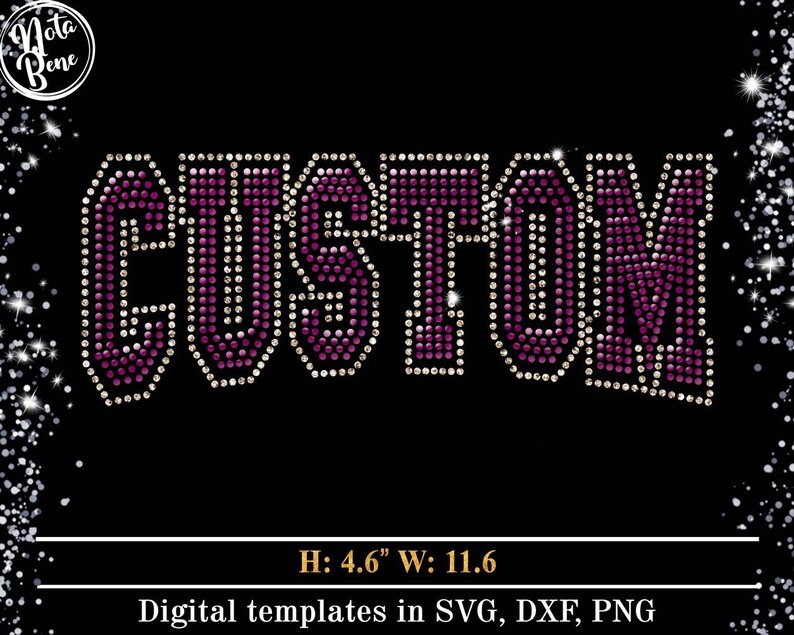 CUSTOM Spangle Template SVG, Spangle Personalized Transfer, Cut File for Cricut, DIGITAL Instant ...