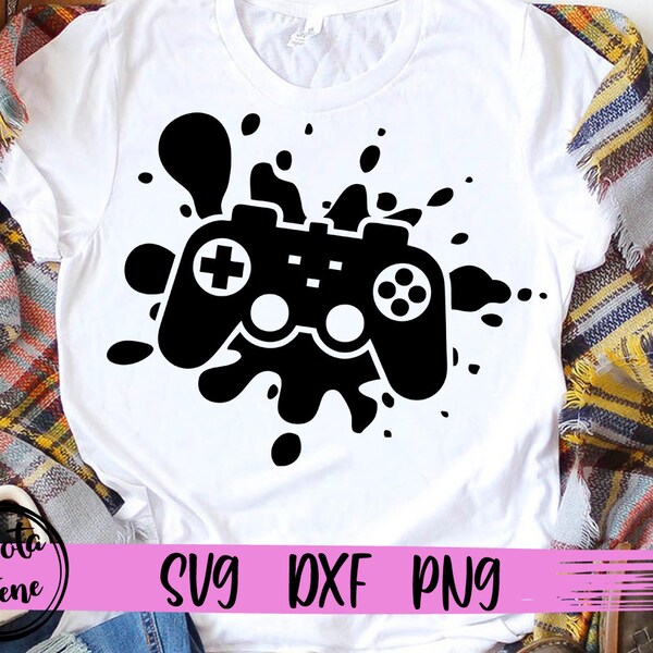Controller Splatter Svg - Etsy