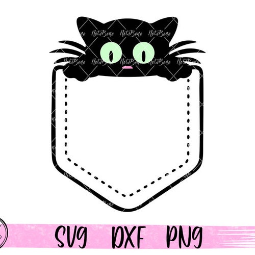 Peekaboo Pocket Cat Svg Cute Kawaii Kitten in Shirt Pocket SVG - Etsy