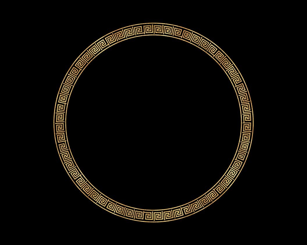 Circle Greek Key Frame SVG Greek Wave Pattern Seamless - Etsy