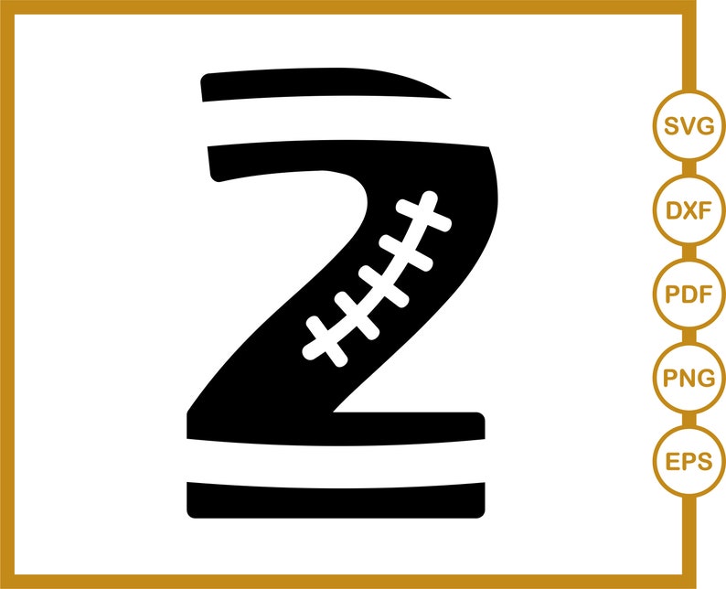 Football Player Number 2 Two SVG Football Cut file shirt | Etsy