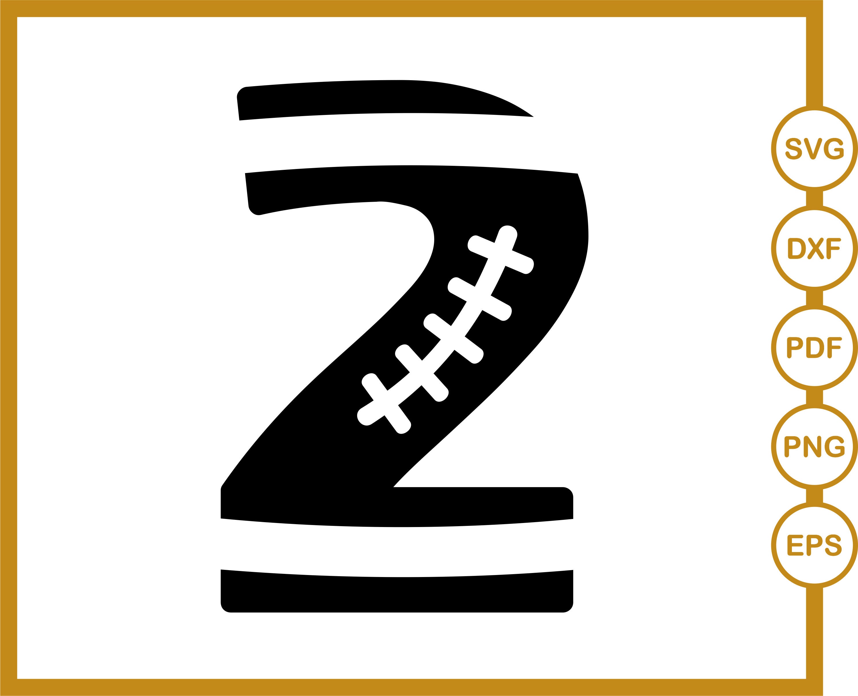 Football Player Number 2 Two SVG NFL Football Cut file shirt | Etsy