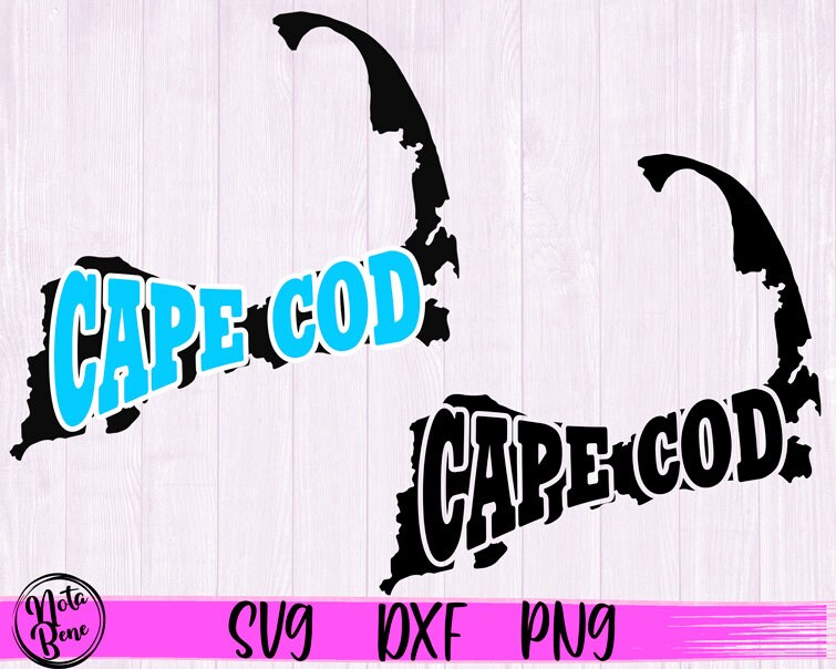Cape Cod Text 2 SVG Beach Summer Vacation svg Mapa Silueta svg | Etsy