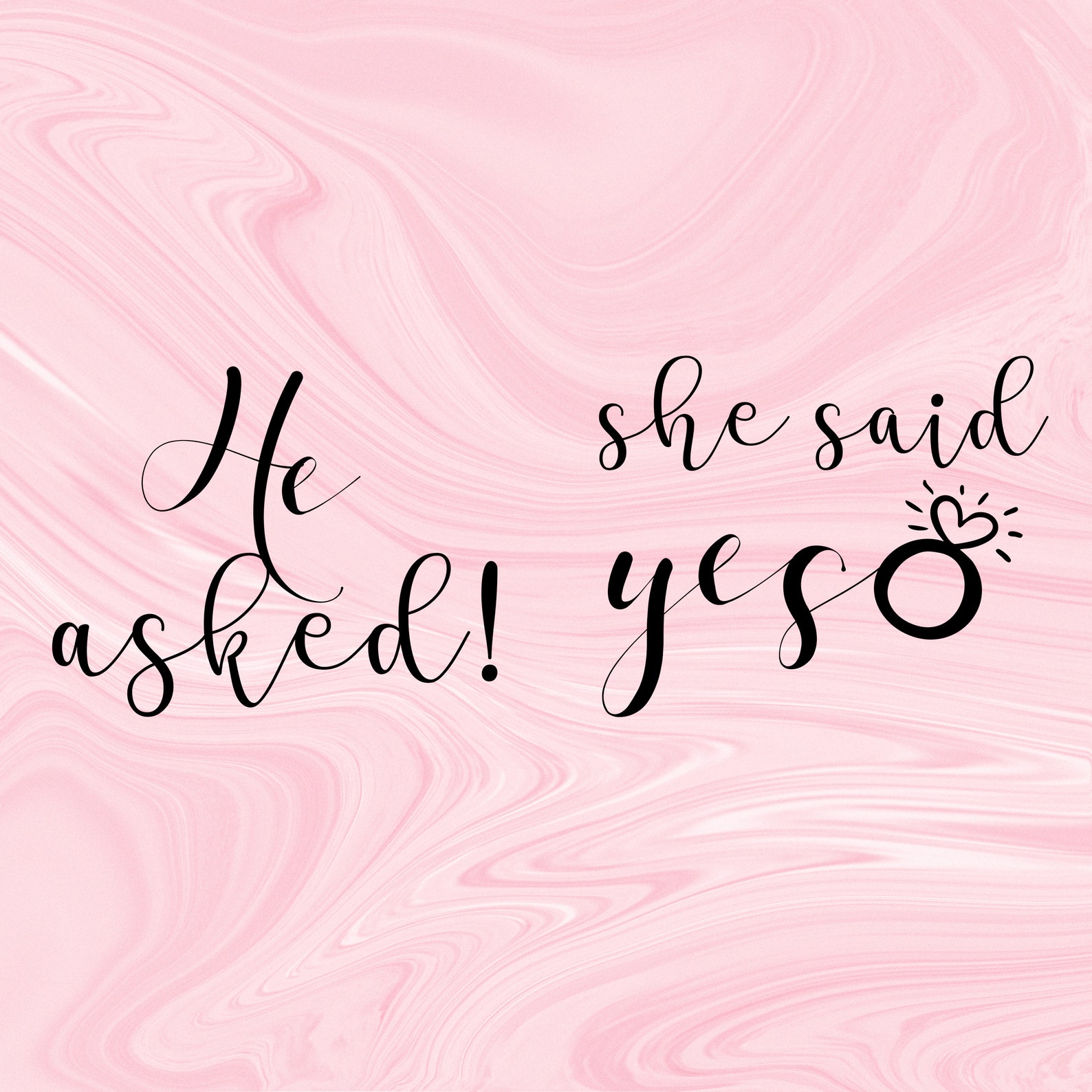 He Asked SVG She Said Yes Svg Bride Tribe Wedding Decal - Etsy