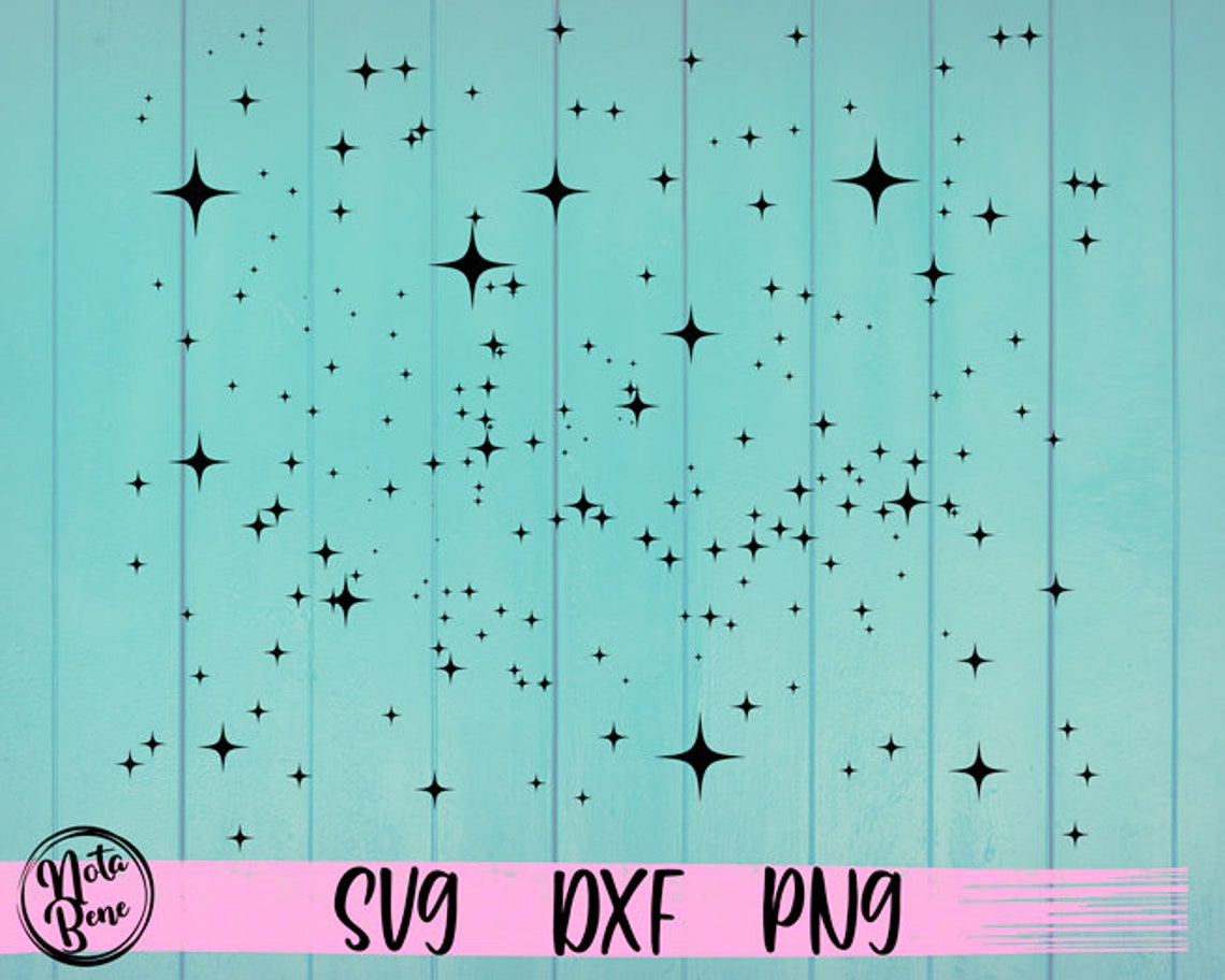 Falling Stars Pattern SVG Night Sky Stars Print Svg Scattered - Etsy