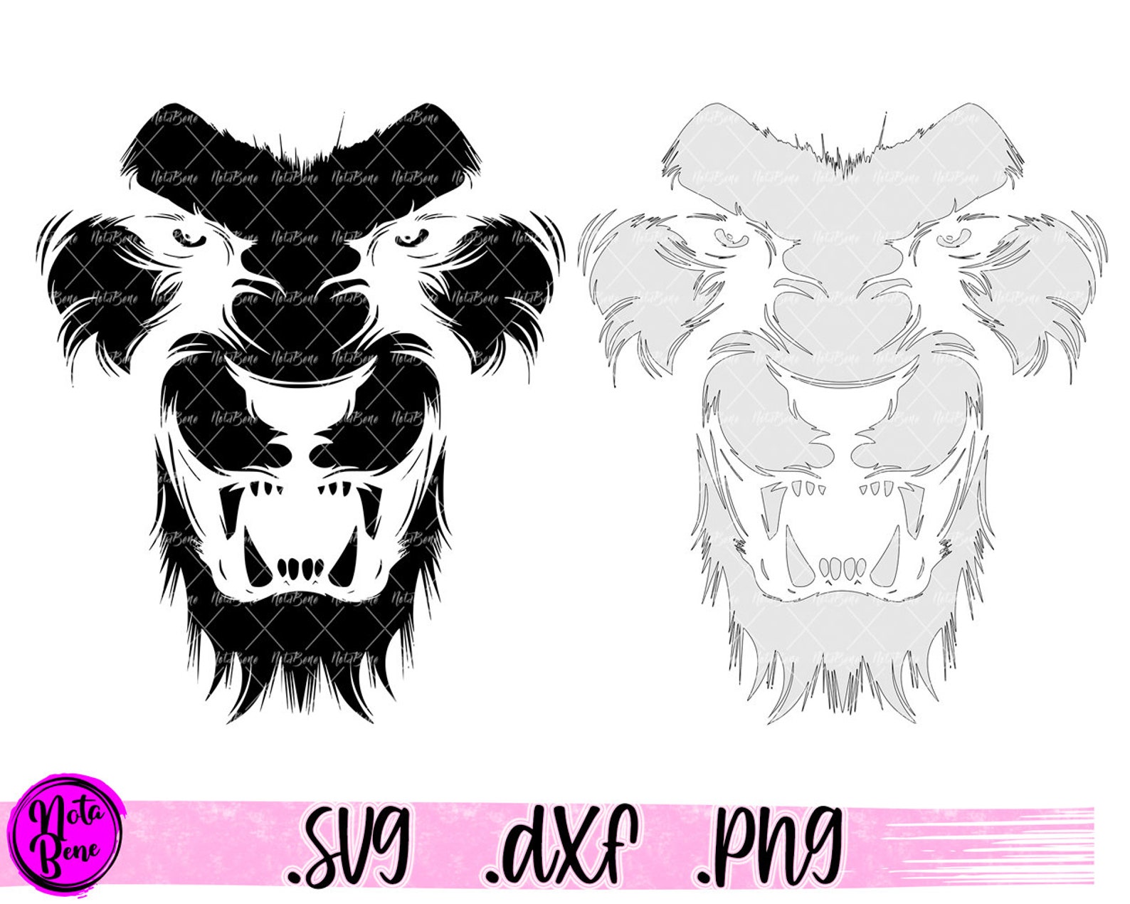 Agressive Lion SVG PNG Lion Roar Svg Lion Grin Angry Lion - Etsy