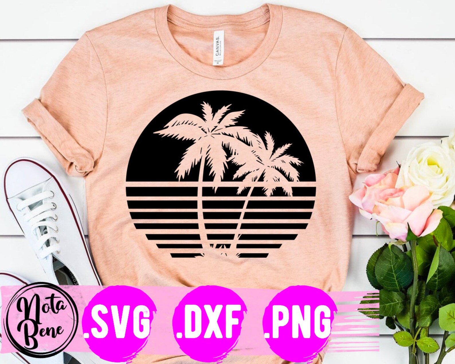 Palm Trees Retrowave SVG Cut Files Palm Trees Retro Svg | Etsy