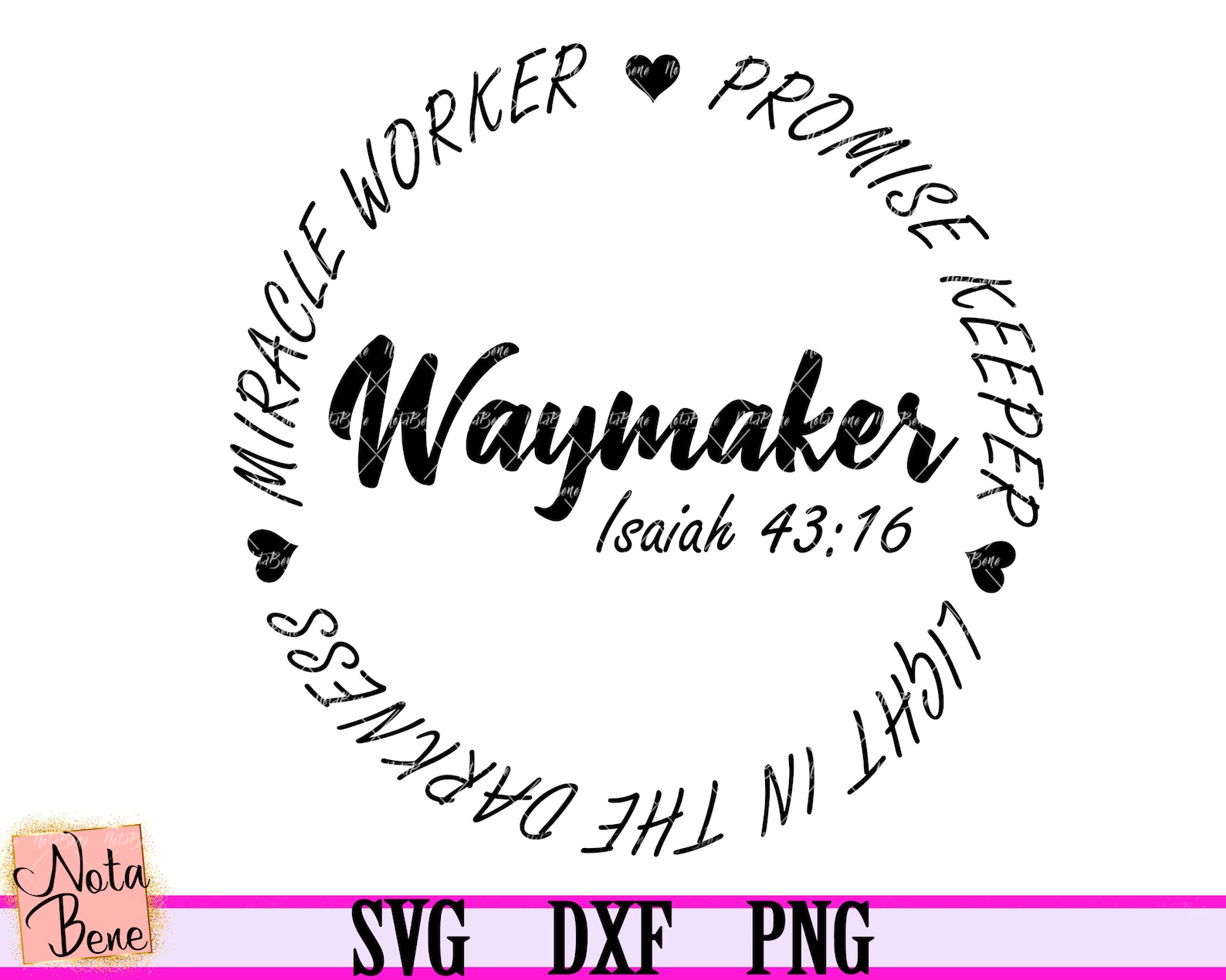 4 SVG Designs Waymaker Svg Miracle Worker SVG Promise Keeper | Etsy