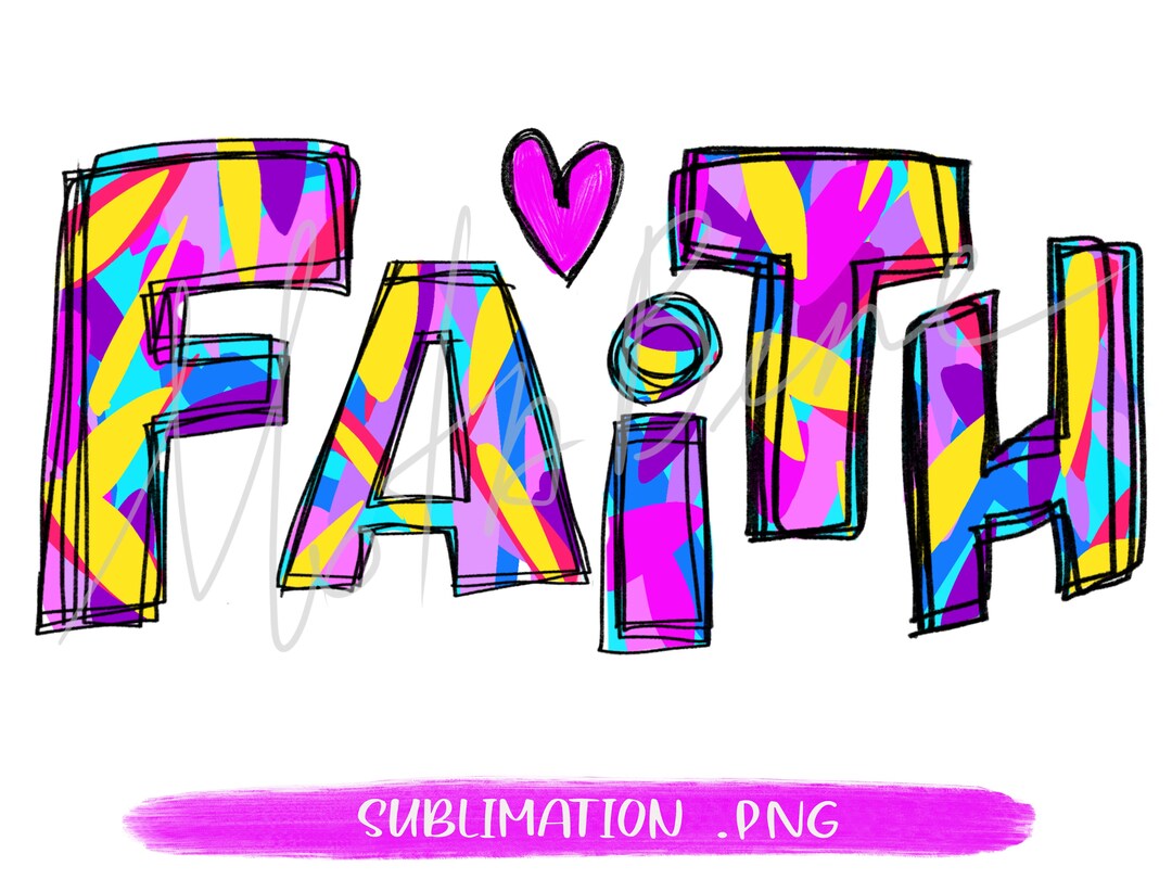 FAITH PNG Colorful Png Watercolor Png God Png Religious - Etsy