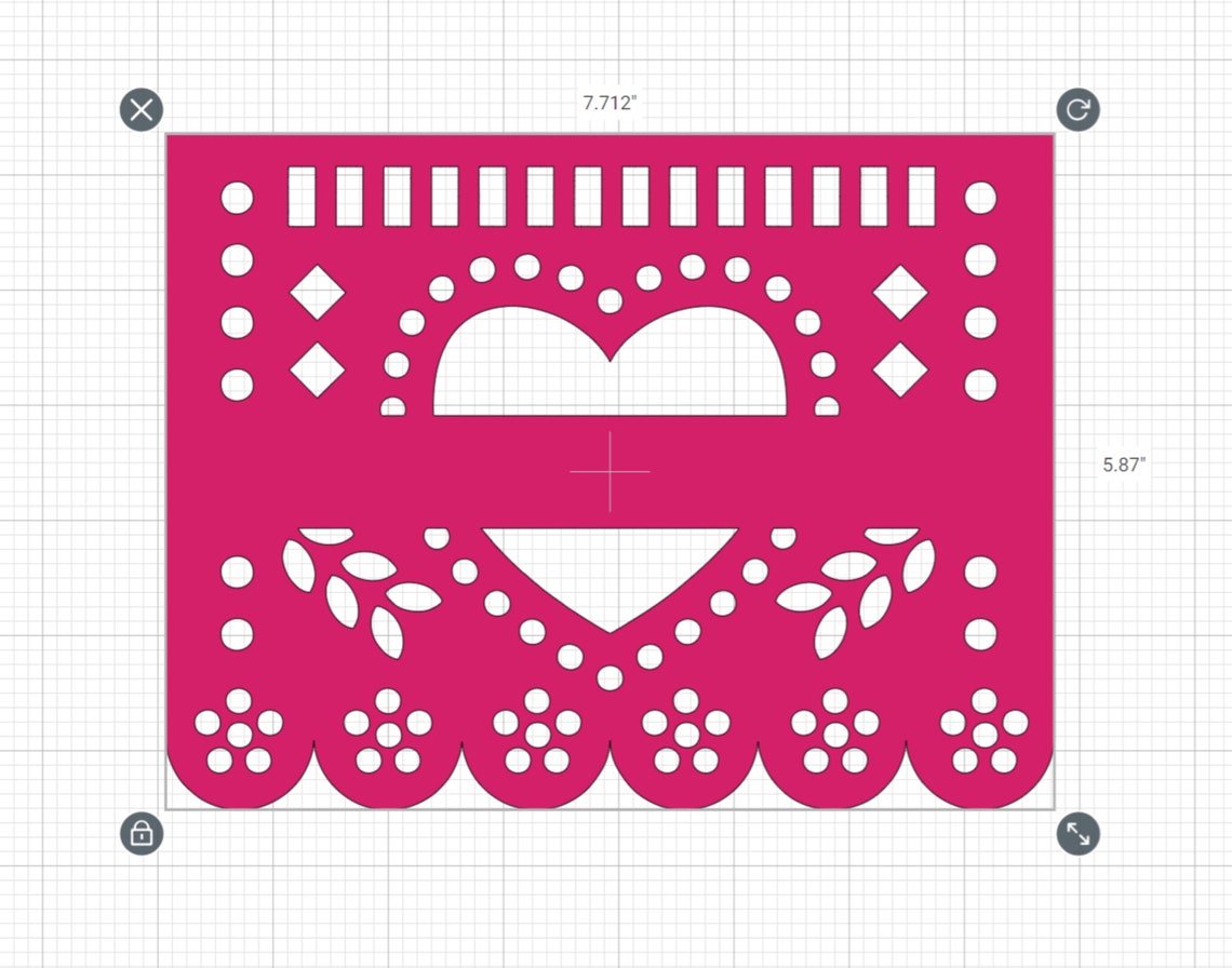 Papel Picado 2 SVG Cut Files Blank Banners Templates Papel - Etsy