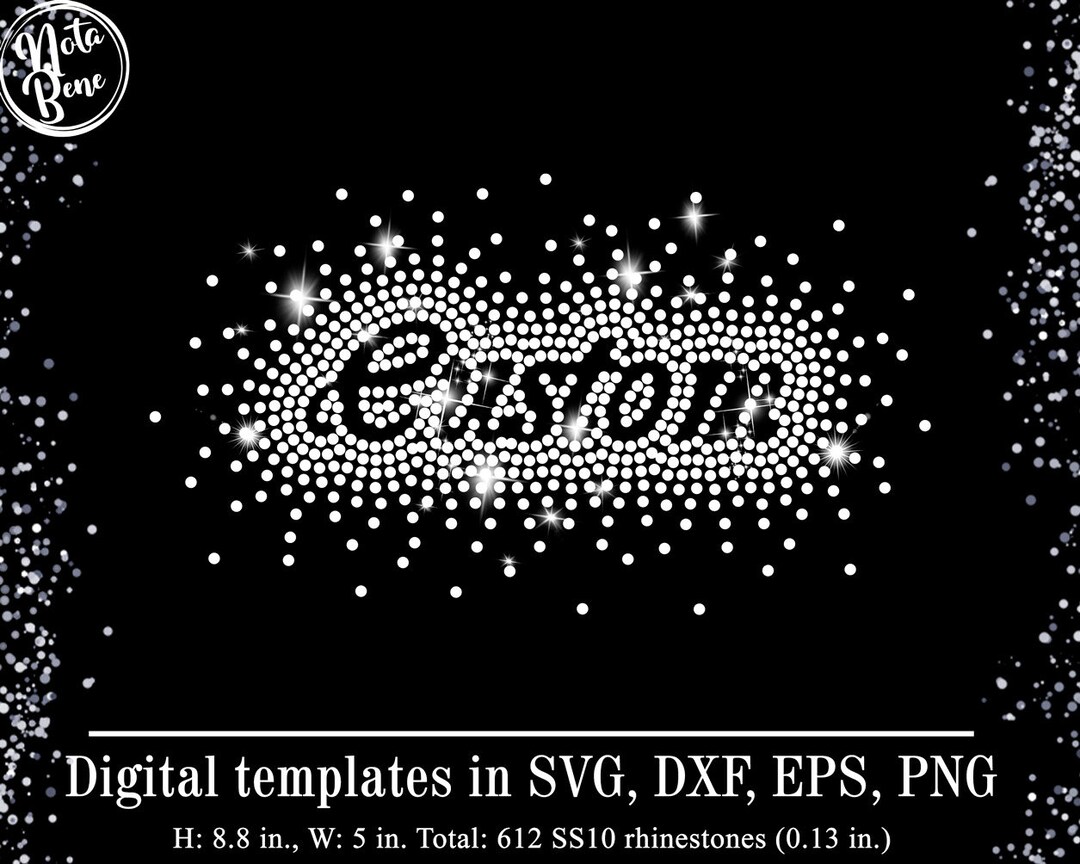 CUSTOM Rhinestone Template SVG, Rhinestone Personalized SVG, Scatter ...