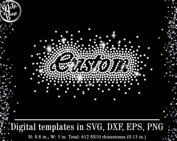 CUSTOM Rhinestone Template SVG Rhinestone Personalized | Etsy