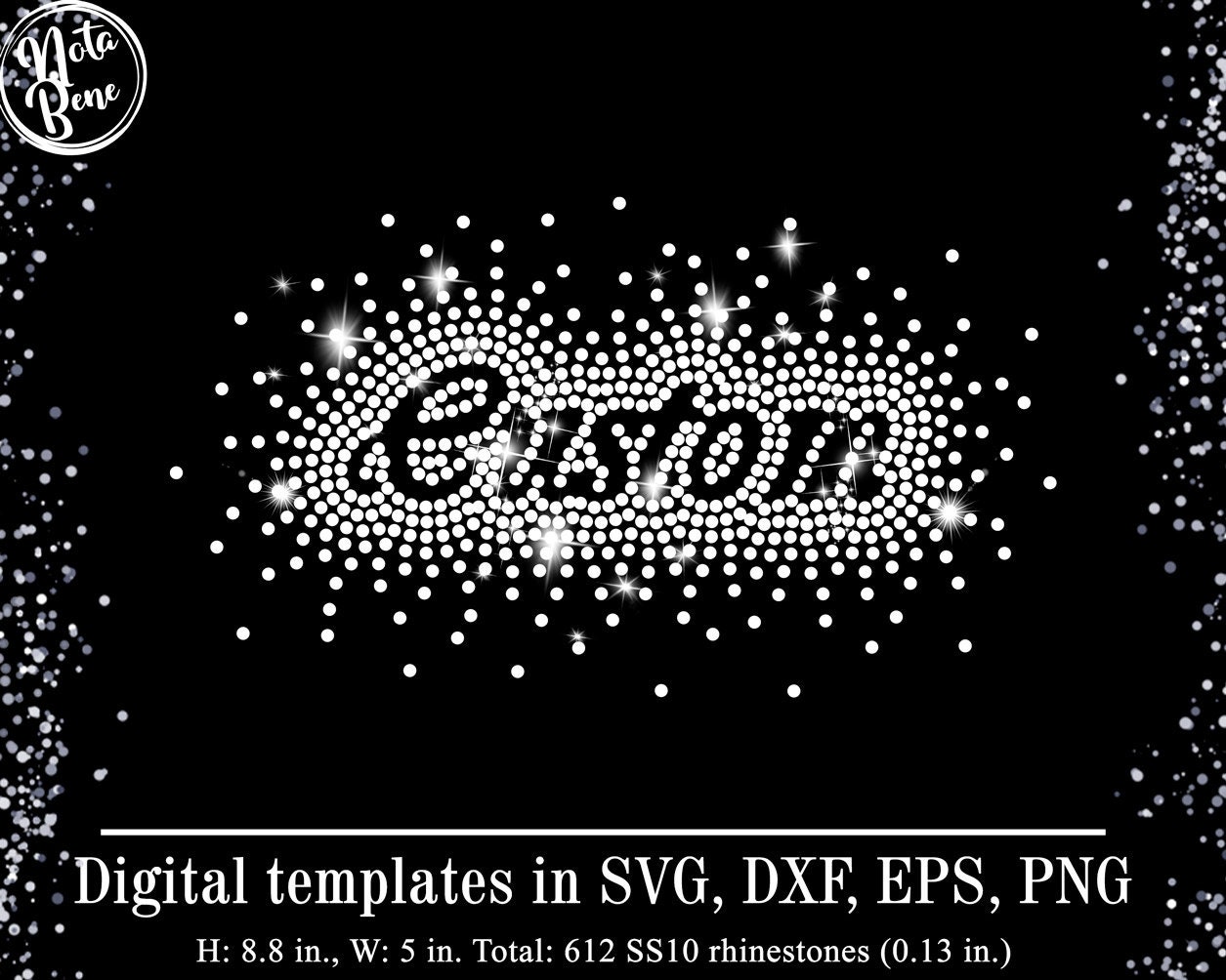 CUSTOM Rhinestone Template SVG Rhinestone Personalized - Etsy