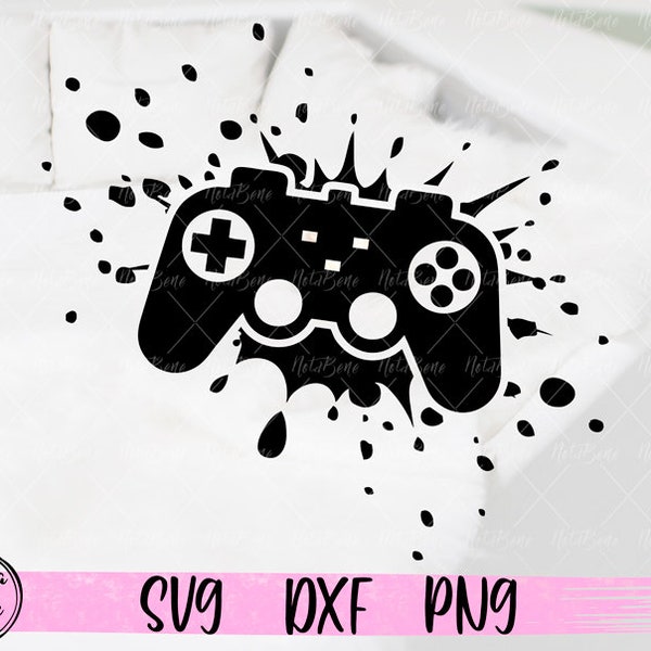 Controller Splatter Svg - Etsy