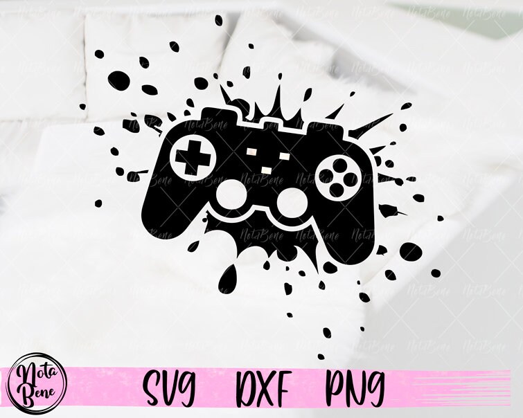 Controller Splatter svg Gamer Controller Svg Gaming Svg | Etsy