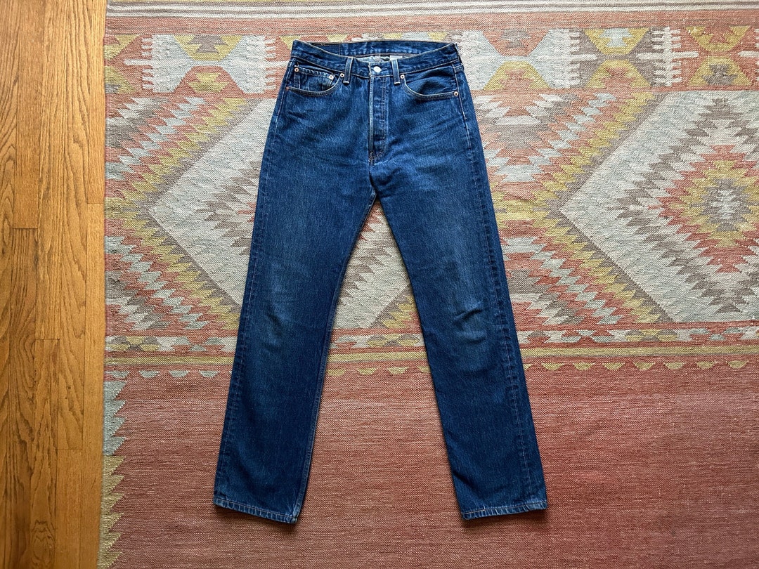 Levi's 501s Red Tab Button Fly Vintage Denim Jeans Dark - Etsy