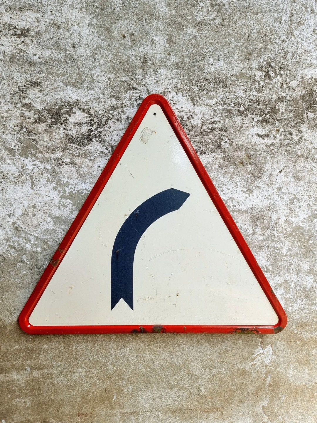 Vintage Traffic Sign Warning Sign Enamel - Etsy