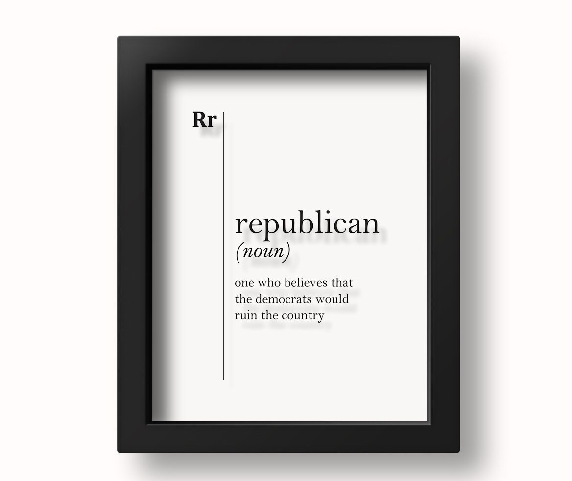 Transparent Republican Definition Print Republican Gift Political ...