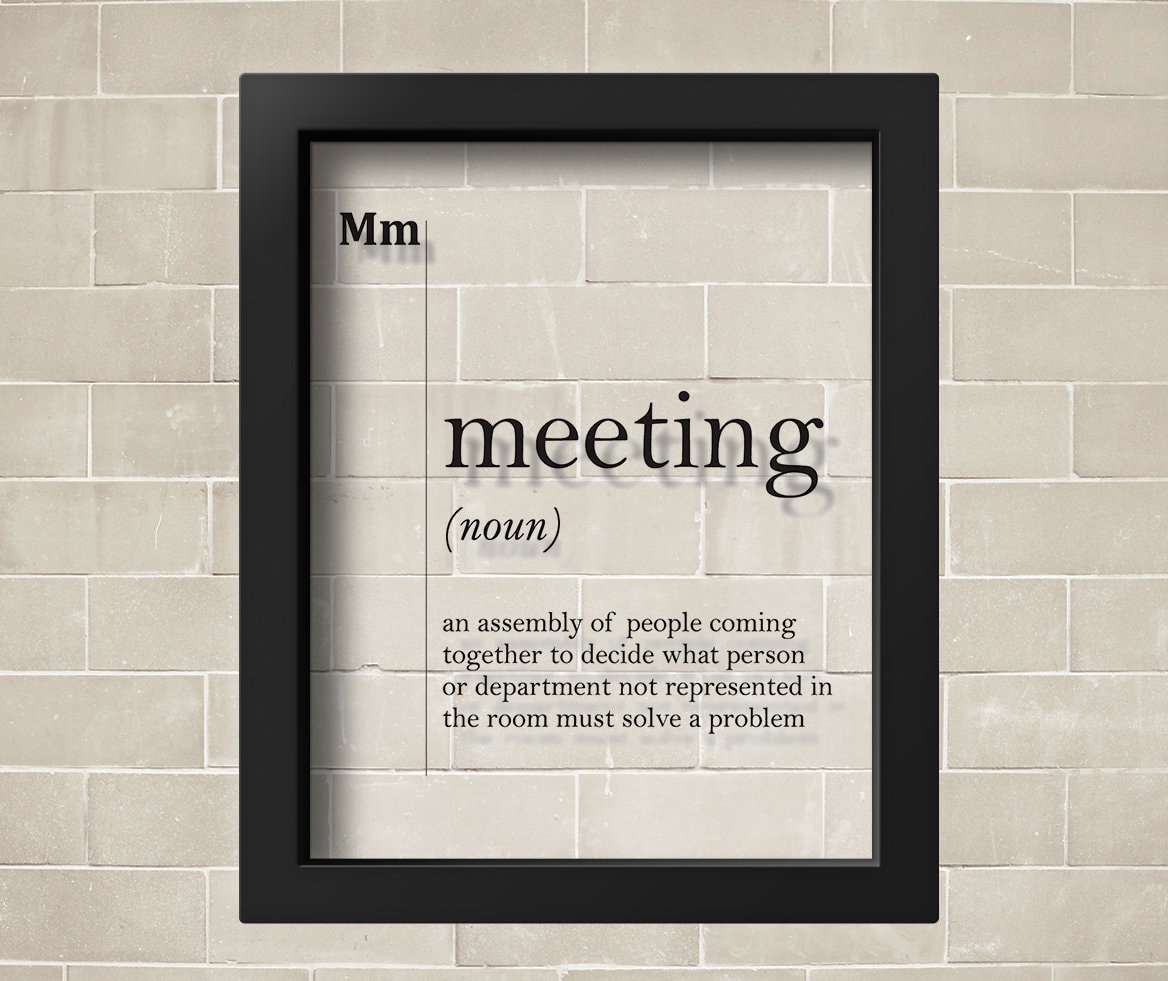 TRANSPARENT Meeting Definition Office Wall Decor Office Wall Art Boss ...