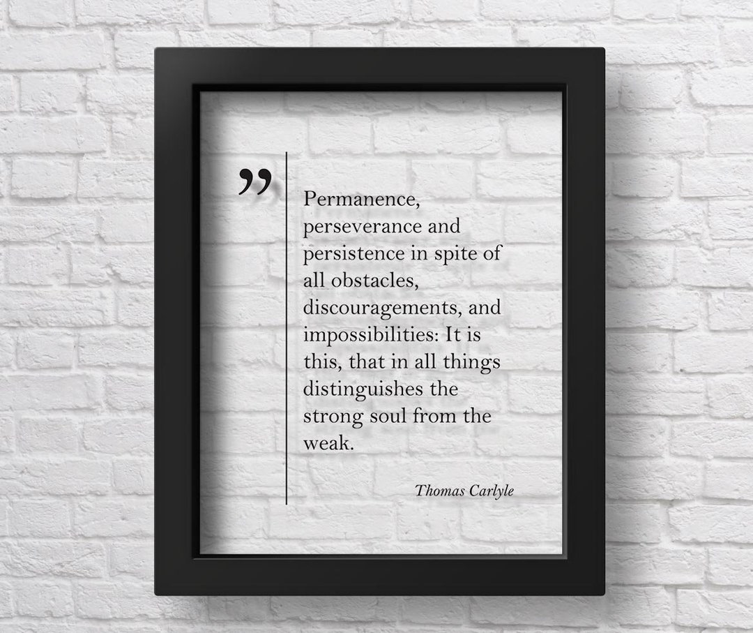TRANSPARENT Thomas Carlyle Quote Thomas Carlyle Wall Art Motivational ...