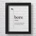 TRANSPARENT Bore Definition Poster Teacher Gifts Dorm College Wall Art ...