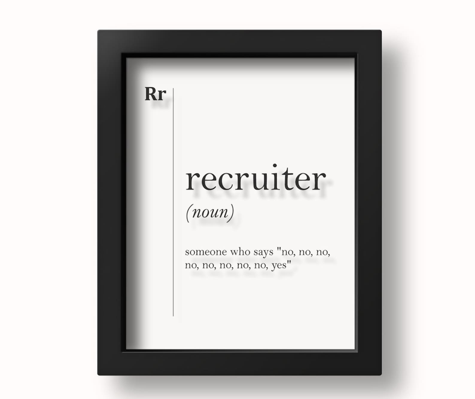 TRANSPARENT Recruiter Definition Recruiter Gift HR Office Decor ...