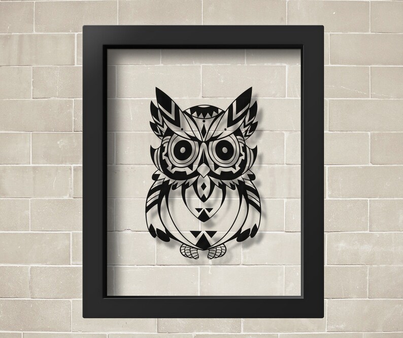 TRANSPARENT Owl Poster Geometric Owl Print Minimalist Owl - Etsy
