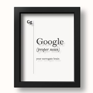 TRANSPARENT Google Definition Print Dorm Decor Friend Gift Google Funny ...