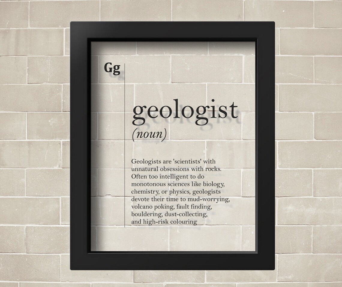TRANSPARENT Geologist Definition Print Gift for Geologist | Etsy
