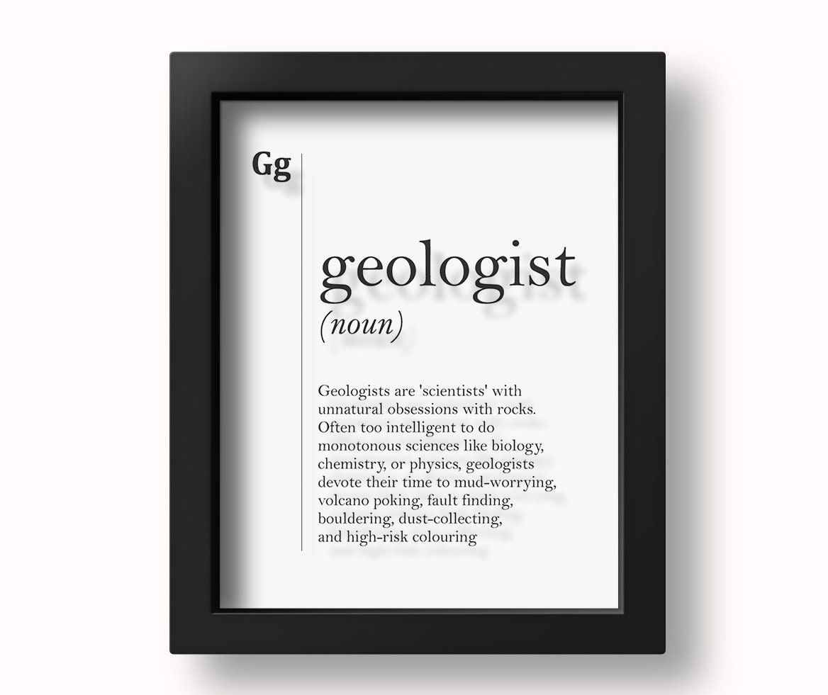 TRANSPARENT Geologist Definition Print Gift for Geologist | Etsy