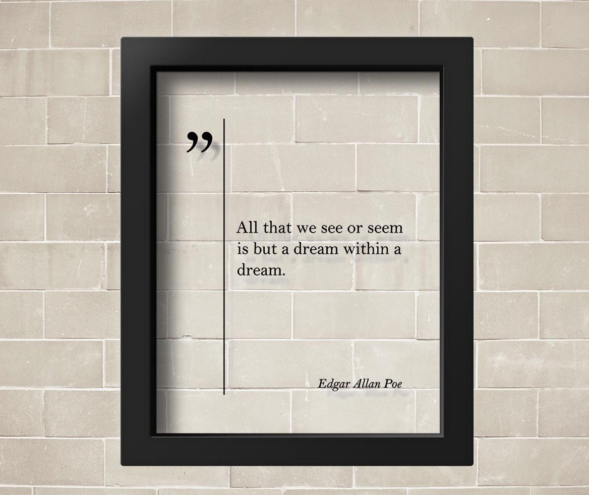 TRANSPARENT Edgar Allan Poe Quote Inspirational Art Edgar Poe Wall Art ...