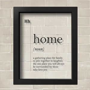 TRANSPARENT Home Definition Print Family Quote Housewarming Gift Home ...