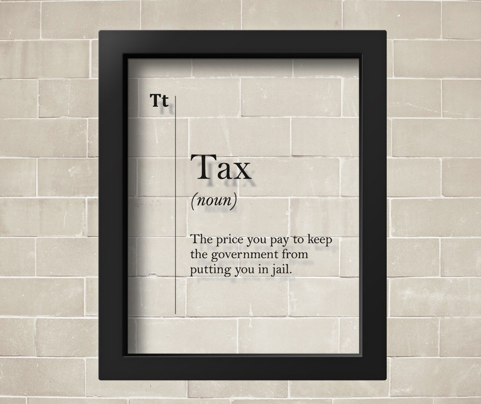 TRANSPARENT Tax Definition Poster, Accountant Gift, Businessman Gift ...